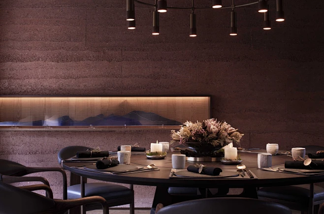 East & West Restaurant / Horizontal Space Design - Table, Chair ...