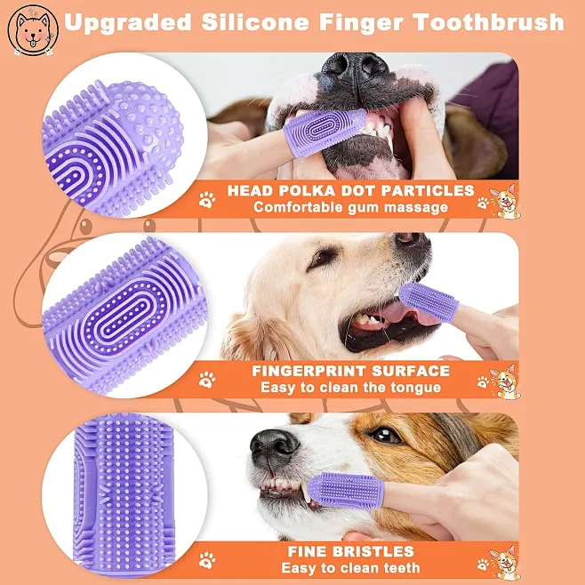 Amazon.com: YUEYUEJIA Dog Toothbrush Finger Toothbrush Dog Tooth ...