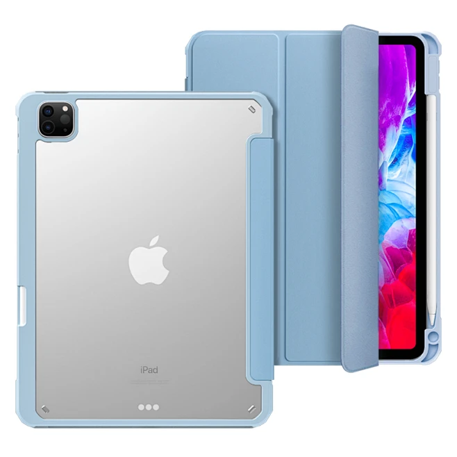 2021新款iPadPro保护壳防弯防摔Air4保护套ipad10.2苹果11英寸平板2020透明第3代二2三带笔槽7/8硬壳全包10.9 ...