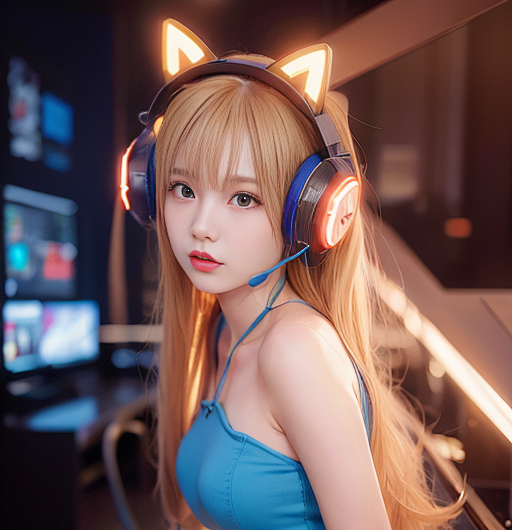 02869-3283398585-red earphones，blonde，(Blu ray_1