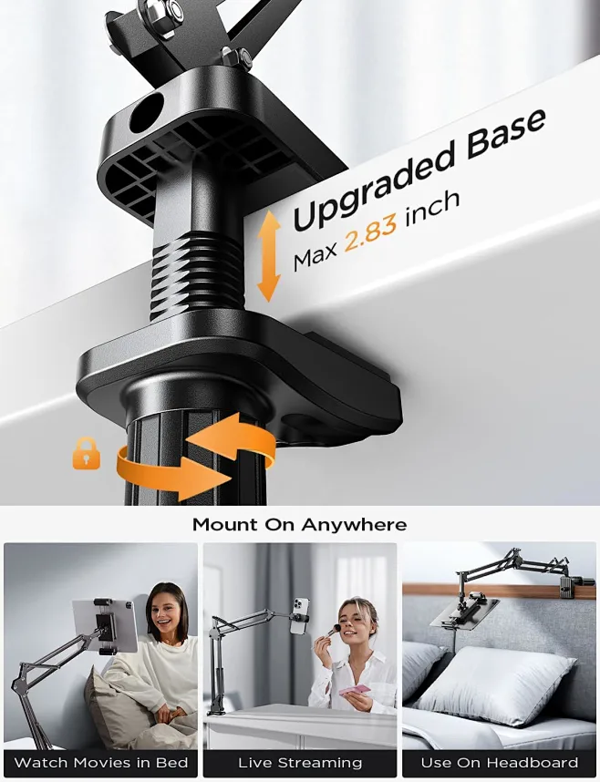 Amazon.com: LISEN Tablet Stand Phone Holder iPad Holder for Desk Mount ...