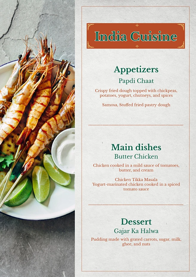 India Cuisine Delicious Food Menu 素材-花瓣网