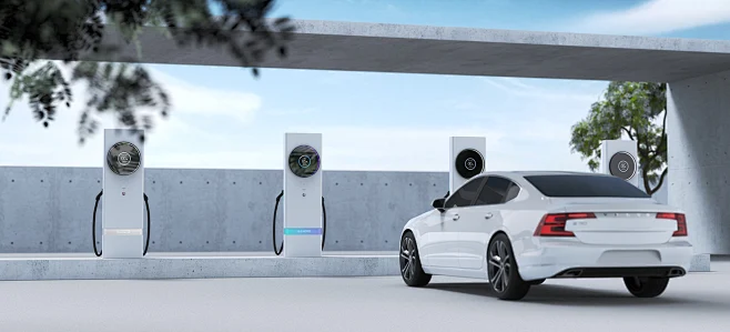 industrial design EV charger dispenser charger 3D Render product design ...
