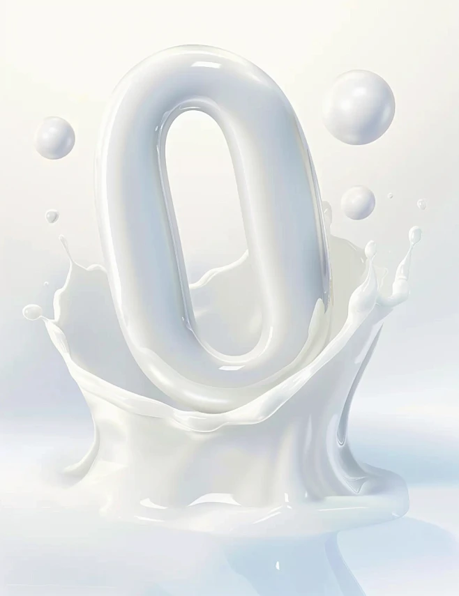 xinxian_A_white_number_0_made_of_milk_on_a_white_background_wi_78e28087 ...