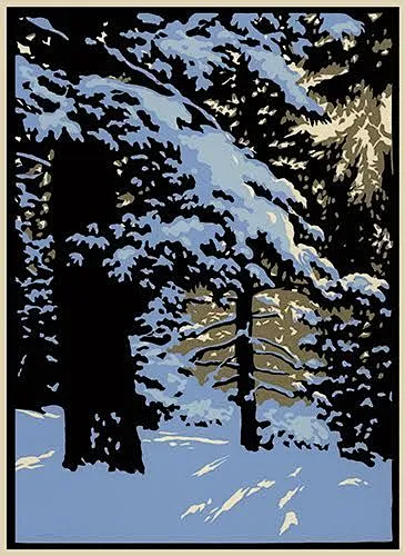 "Winter Woods I" linoleum block print by Laura Wilder. See her feature ...