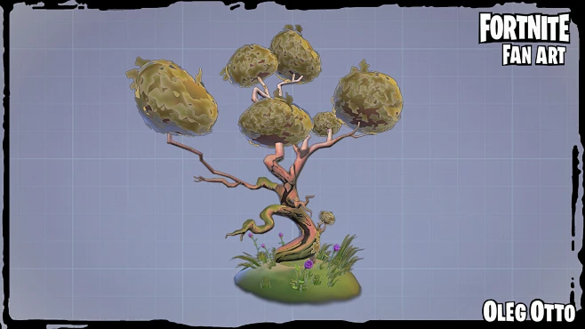 Tree fan art Fortnite-花瓣网