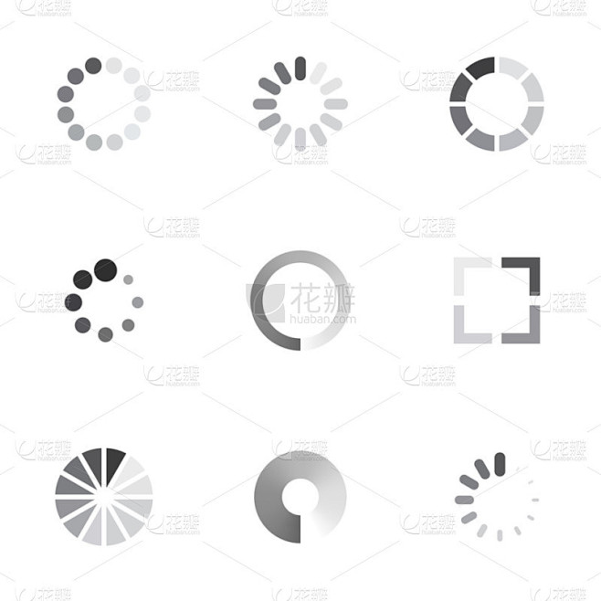 矢量加载图标集