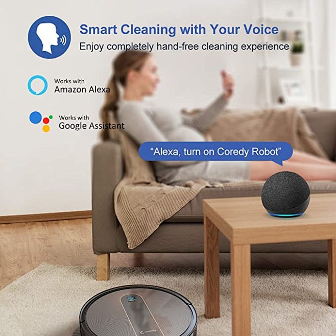 Amazon.com - Coredy R750 Robot Vacuum Cleaner, Compatible with Alexa ...