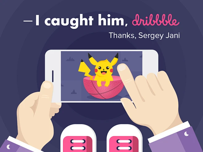 Hello Dribble! pokemon invite firstshot debut hello dribbble-花瓣网