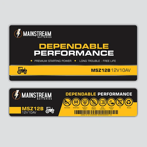 其中包括图片：Design a professional automotive battery label | Product ...