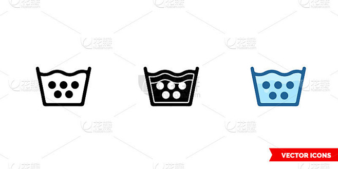 Temperature 160F icon of 3 types color, black and