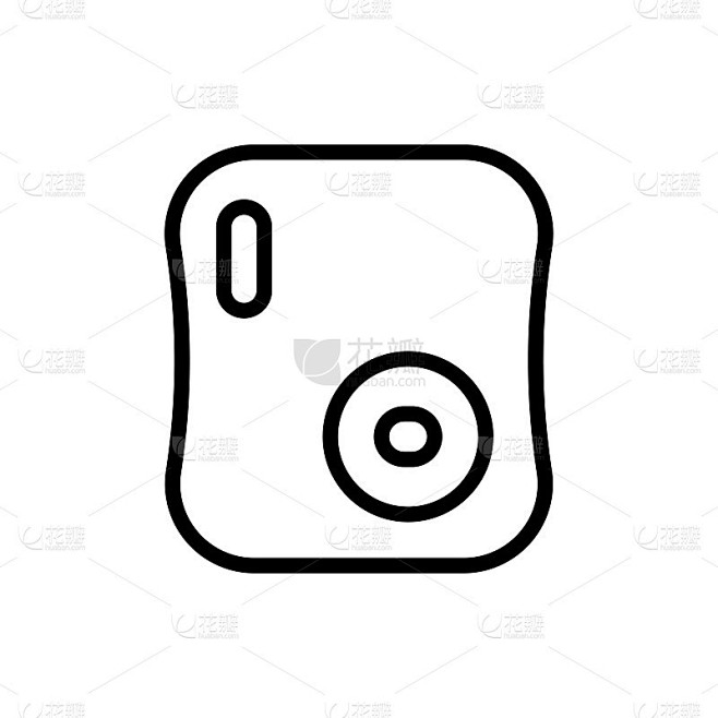Digital camera icon vector - linear style icon