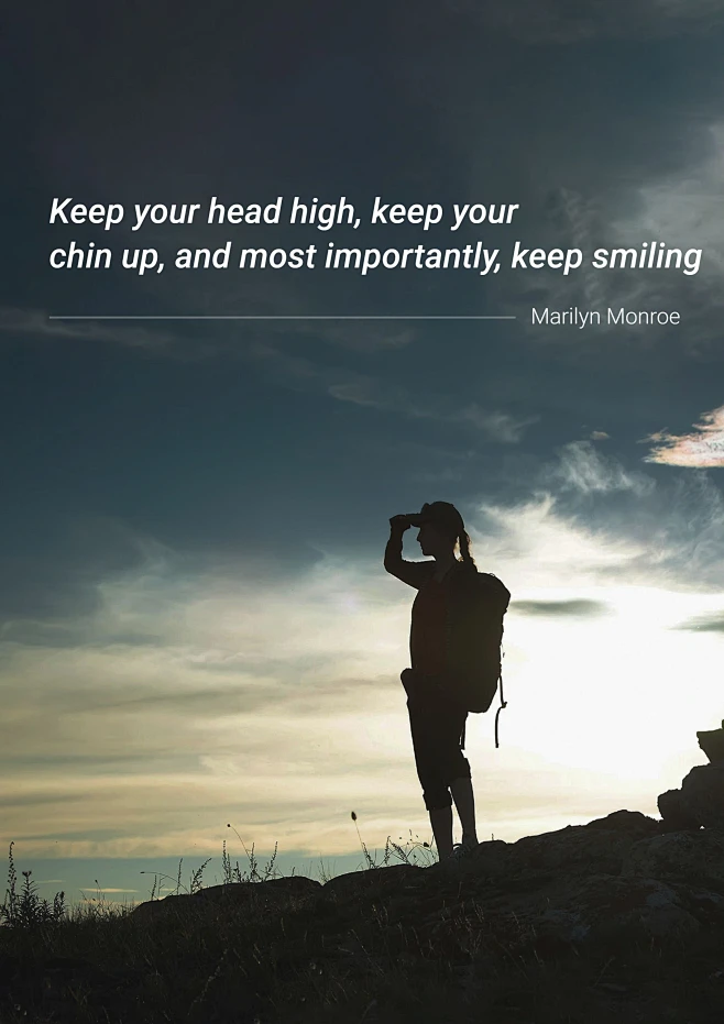 Outdoor Girl In Nature Motivational Inspirational Quotes Poster素材-花瓣网