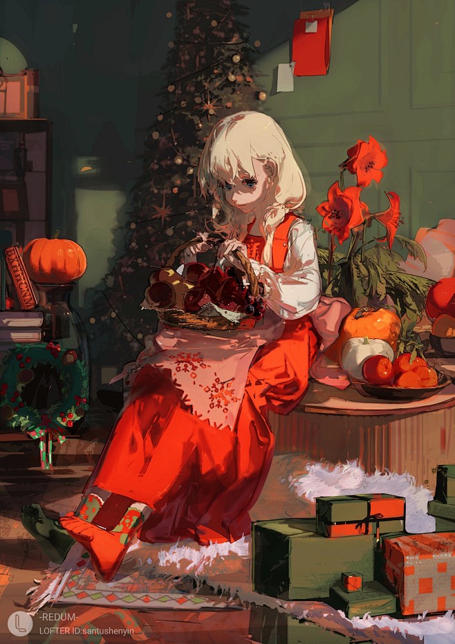 LOFTER画师:REDUM二次元少女 插画 精美壁纸