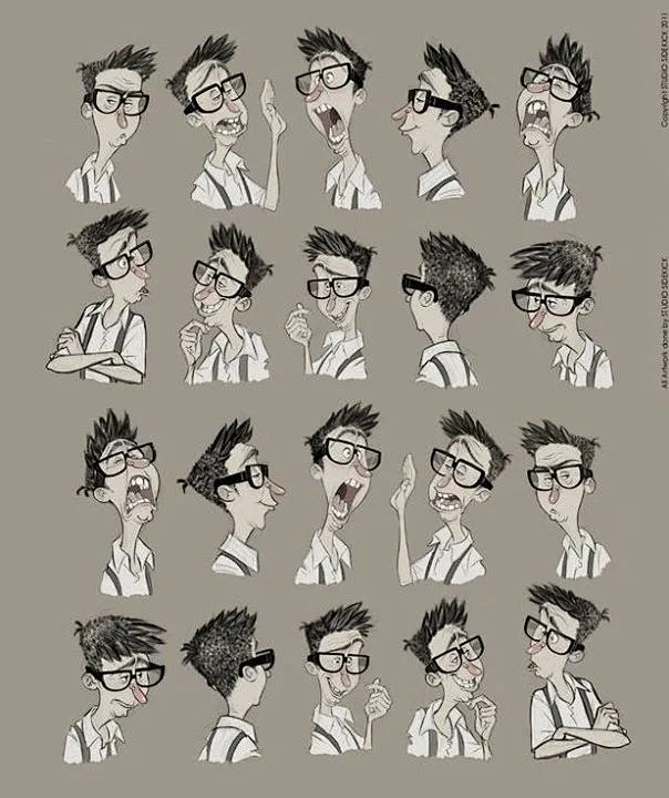 Expressions Sheet | © Studio Sidekick* • Blog/Website | (www.studio ...