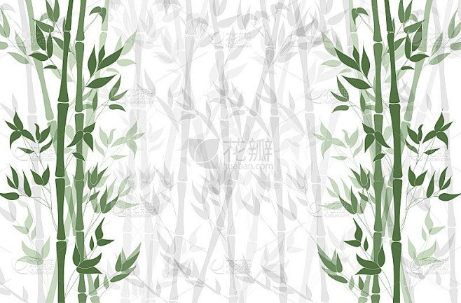Vector Bamboo Background, Nature Illustration, Bac