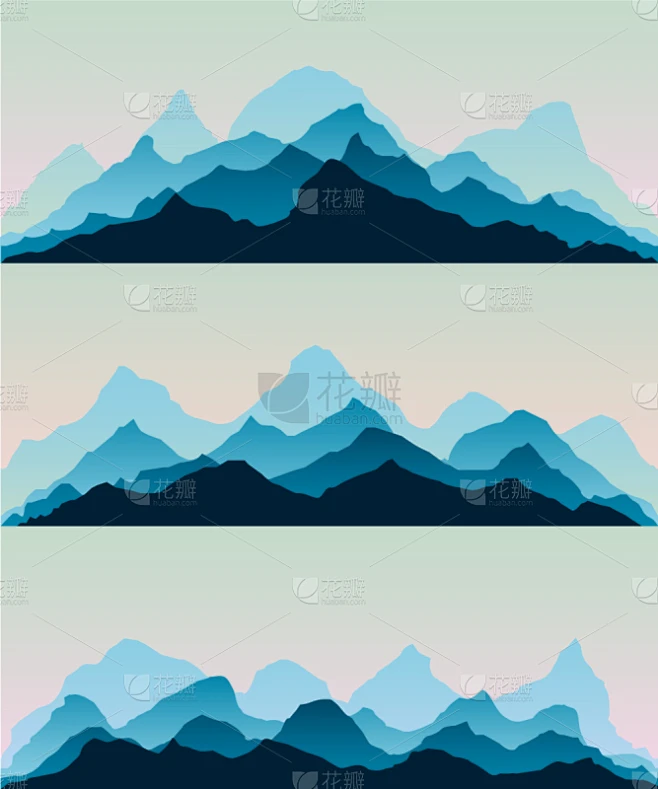 全景,宏伟,山,背景,简单,公园,粗糙的,夏天,户外,剪影素材-花瓣网