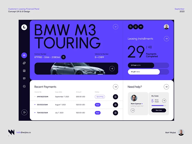 #22 - Web-app concept shots application bmw car dashboard design ...