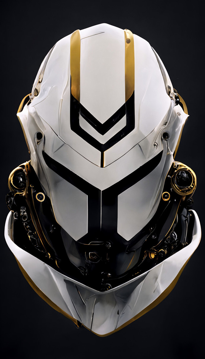 alexander-tsaruk-alexander-t-centered-robot-helm-black-white-and-gold ...