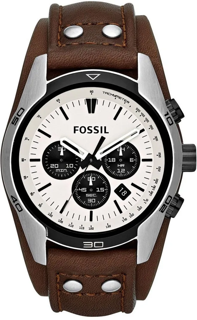 Fossil Watches, Men's Coachman Chronograph Leather Watch - Brown # ...