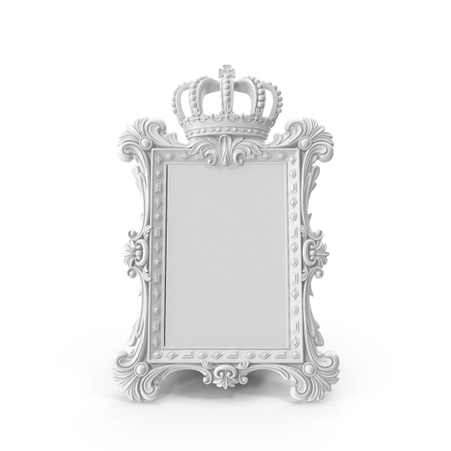 Baroque Photo Frame White.H01.2k