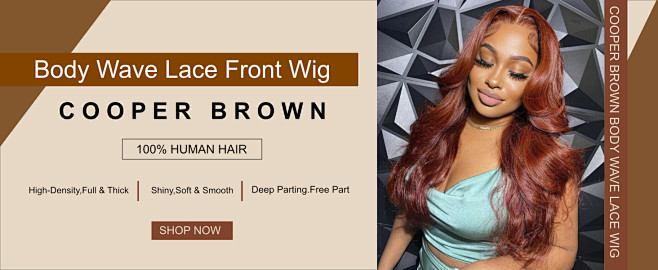 unice cooper brown body wave lace front wigs human hair
