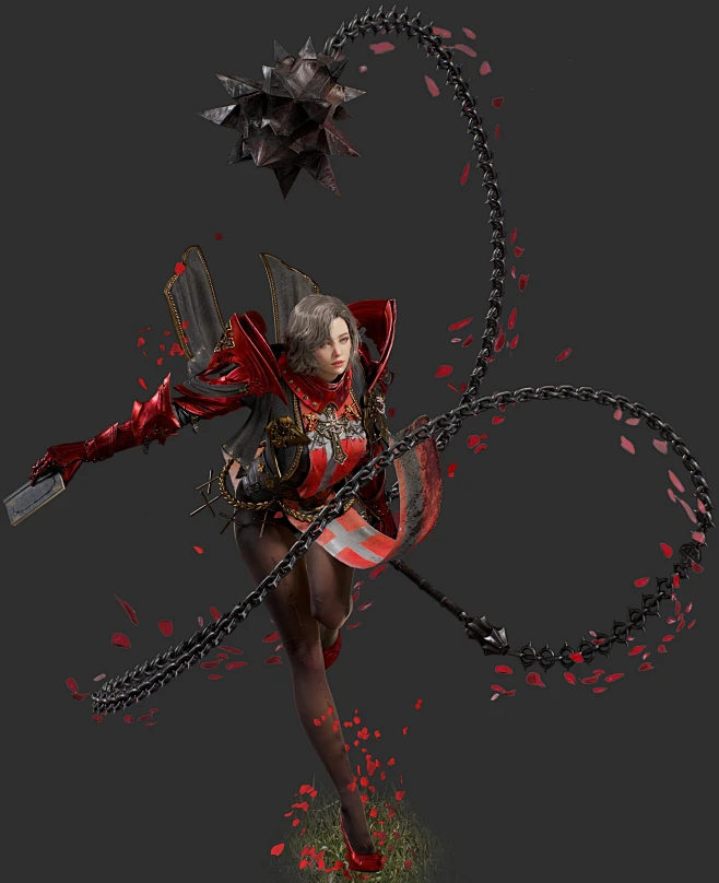 Red Armor Cleric-花瓣网