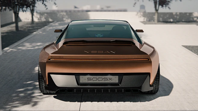 Nissan automotive 3D blender visualization CGI design concept car JDM-花瓣网