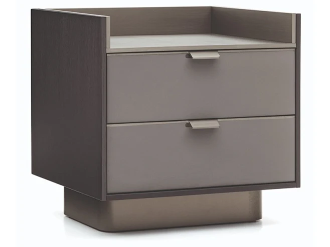 Wooden bedside table with drawers DARREN | Bedside table by Minotti-花瓣网