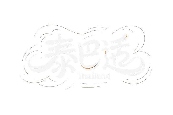 jimeng-2025-05-19-170-矢量插画，标志，黑色背景，创意字体设计Logo，线条流畅且富有艺术感，中文“泰巴适” 英文 ...