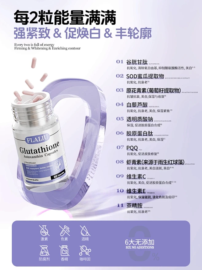 FLALIU谷胱甘肽虾青素胶囊暗沉黑黄松垮胶原蛋白肽海外旗舰店-tmall.com天猫-花瓣网