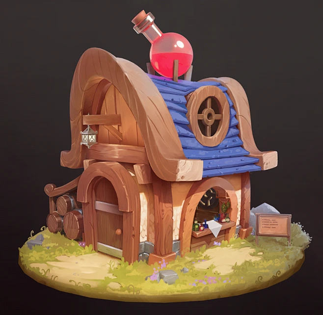 2D art gameart stylized-花瓣网