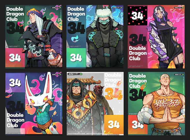 「三色雙龍會」DDC 34插画新锐潮流插画YOUNGIKE - 原创作品