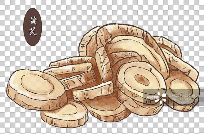 中药材-黄芪切片图片素材