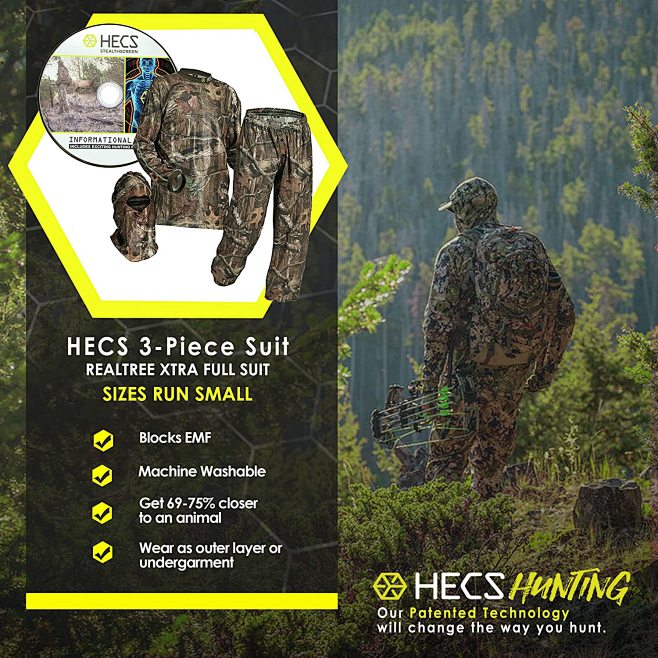 Amazon.com : HECS Hunting 3-Piece Camo Suit - Hunting Apparel for Men ...