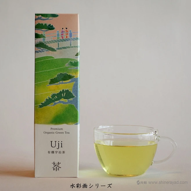 Saudade Tea 淡雅水彩插画有机茶叶品牌包装设计10-花瓣网