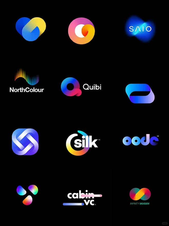 创意潮流渐变色logo设计|灵感分享 - 小红书-花瓣网