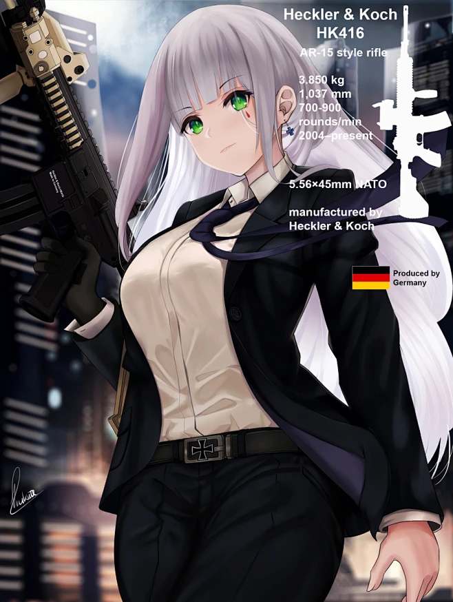 「Heckler & Koch HK416」/「Piukute062」の漫画 [pixiv]-花瓣网