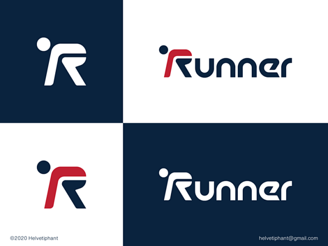 Runner - logo concept custom lettering custom type logo design concept ...
