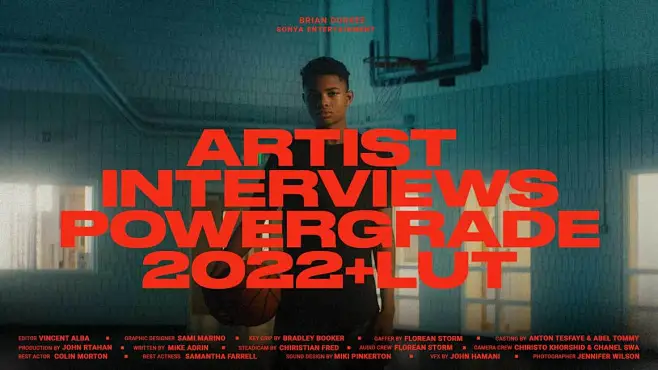 Brian Durkee 达芬奇电影质感青橙色调颜色分级调色节点 ARTIST INTERVIEWS POWERGRADE+LUT 2022-花瓣网