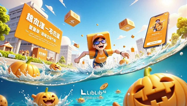 运营动态3D海报[场景/IP]_狼叔Waitgoo-LoRA-狼叔waitgoo-LiblibAI-花瓣网
