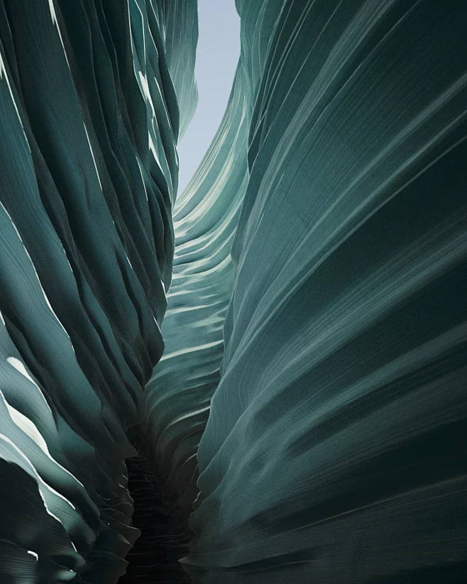 3D canyon houdini Nature organic redshift Sun-花瓣网