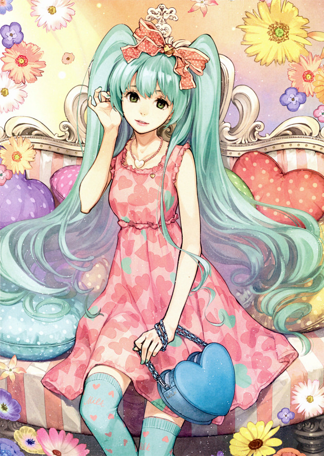 Tags: Fanart, Hatsune Miku, VOCALOID, Scan, Hidari, PNG Conversion ...