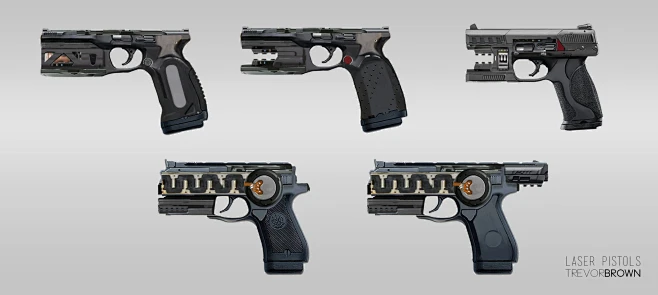Laser Pistol concepts-花瓣网