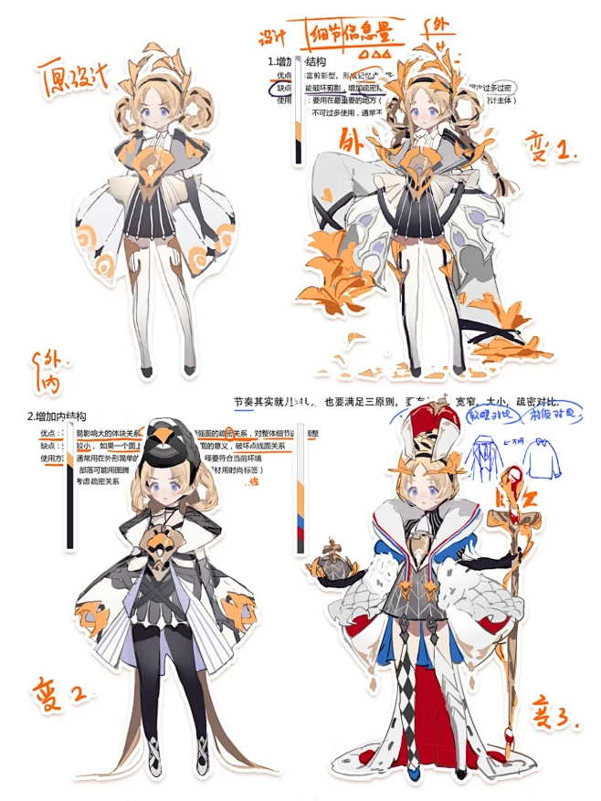 【课堂笔记】角色设计的节奏层级与细节量