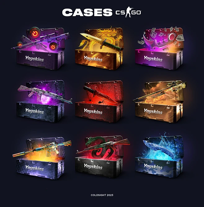 3D cases CSGO-花瓣网
