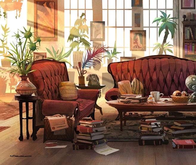 Undisclosed project, Nikolai Lockertsen : Background painting/design-花瓣网