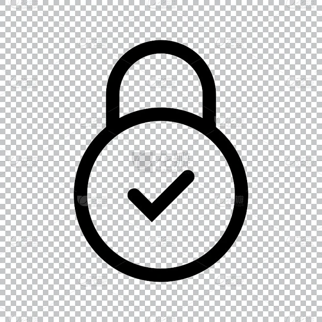 Lock icon flat vector illustration symbol素材-花瓣网