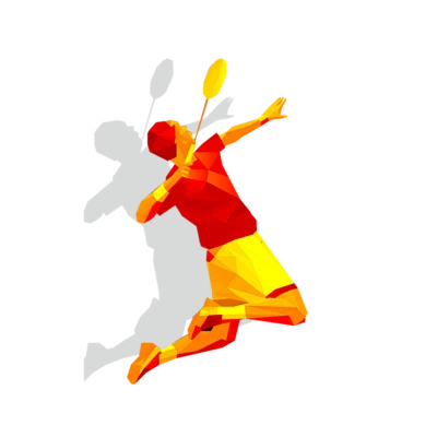 【米图网-52mitu.com】羽毛球 打羽毛球 人物剪影 彩色人物 运动 激情 马赛克人物打羽毛球-花瓣网