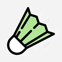 运动打羽毛球图标-花瓣网